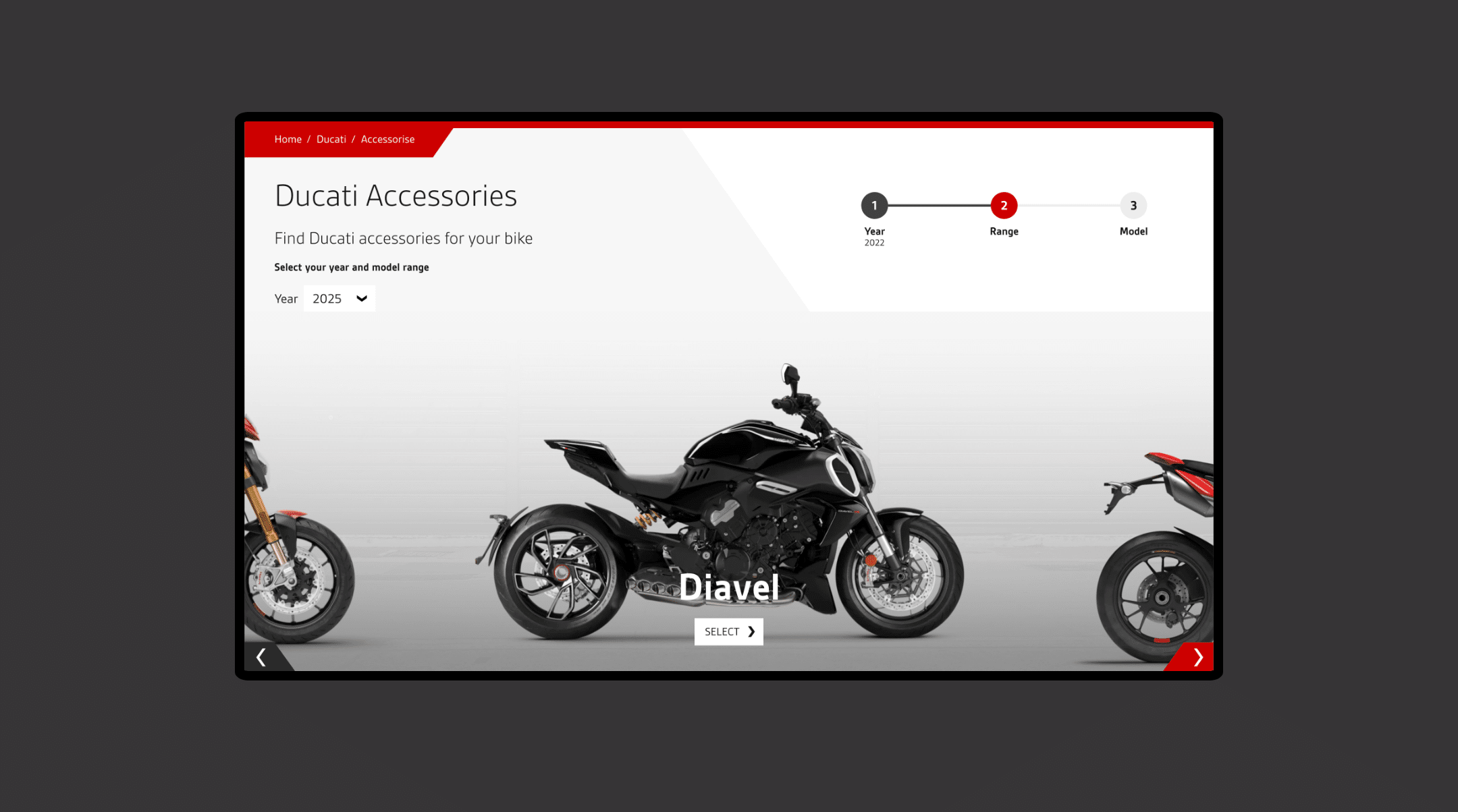 Ducati Norwich Website | Tessellate Design Studio